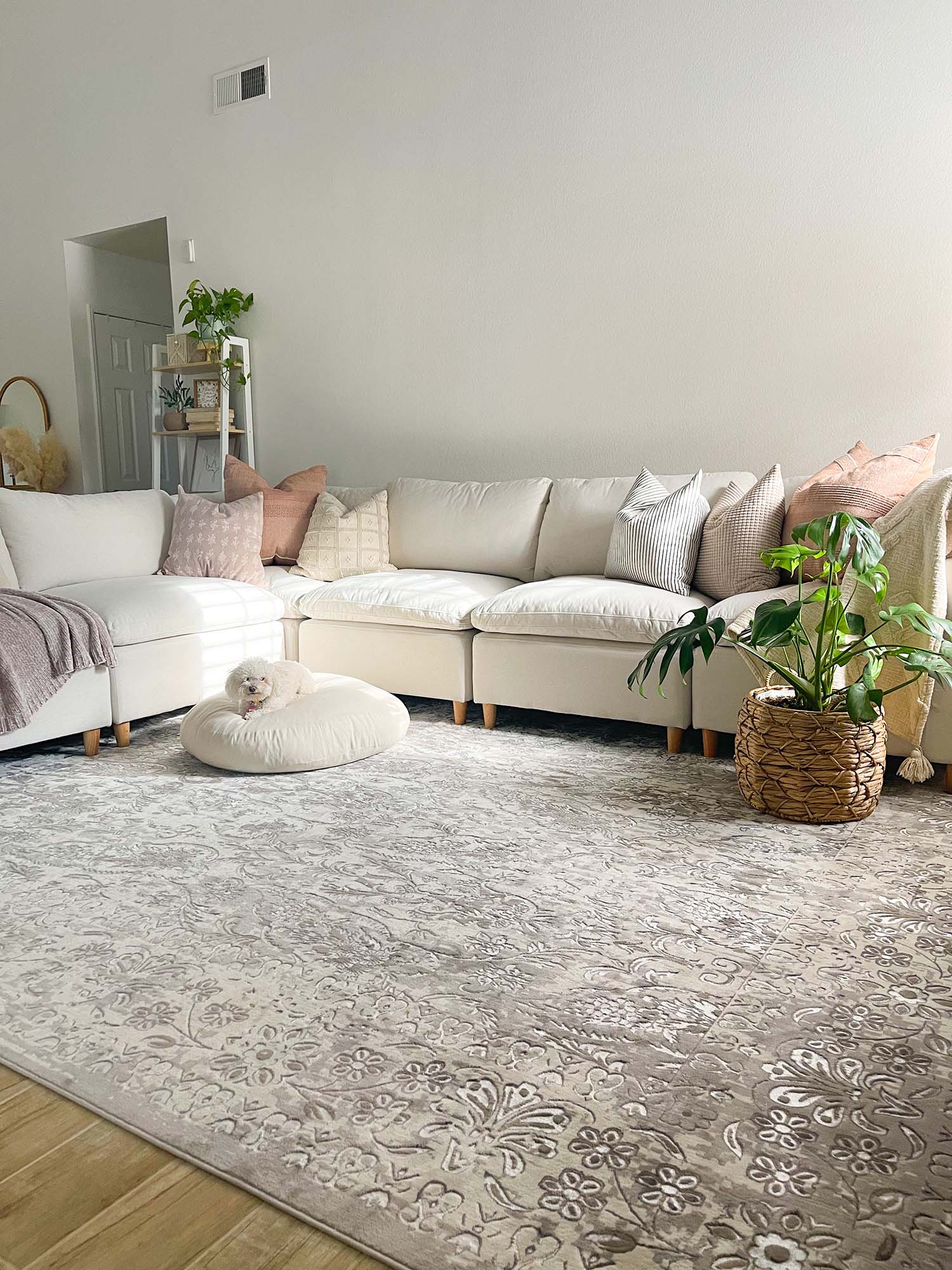 Aaerin Charcoal Grey And Ivory Traditional Distressed Rug