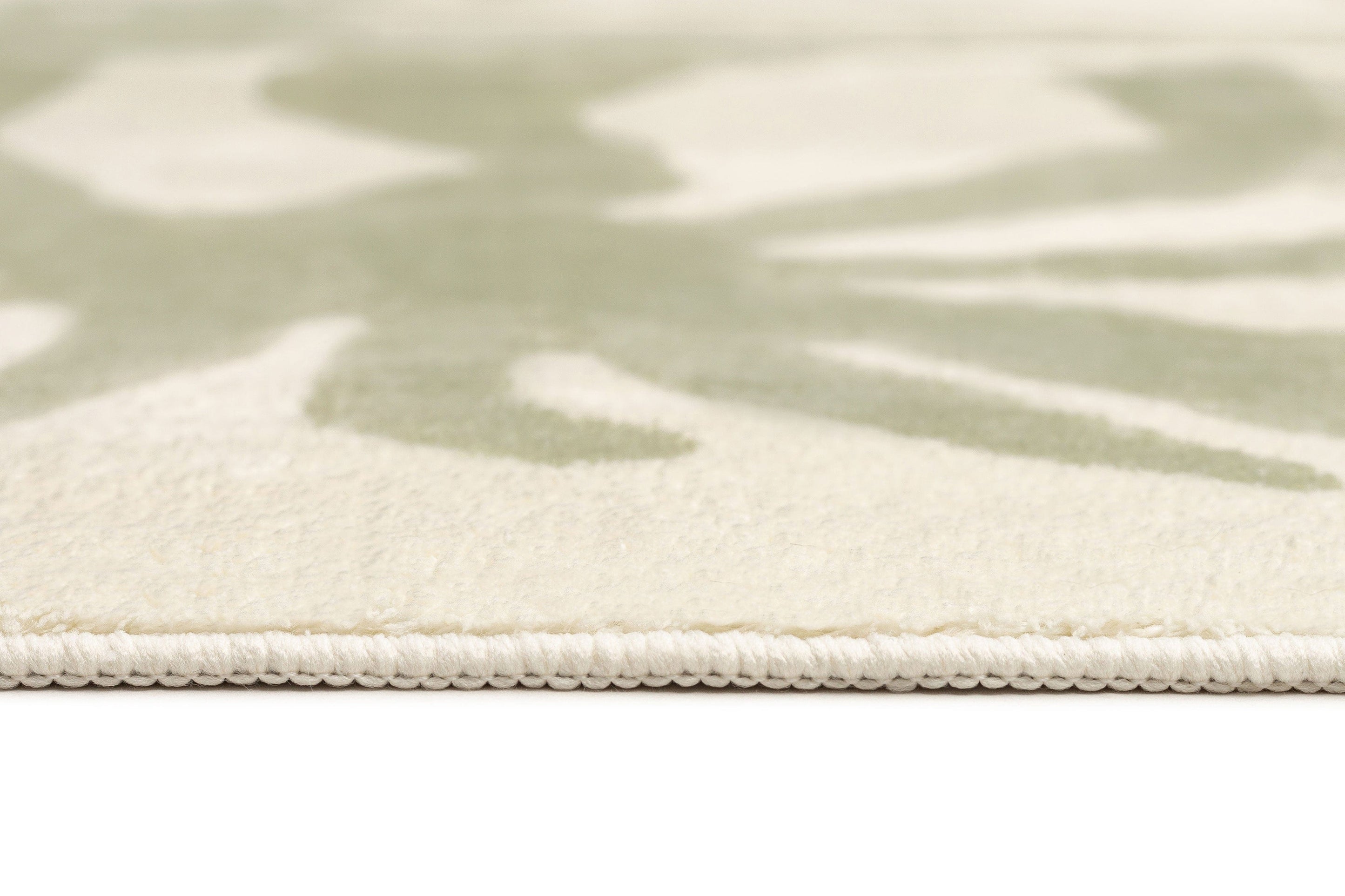 Alicia Sage Green Waves and Palms Washable Rug