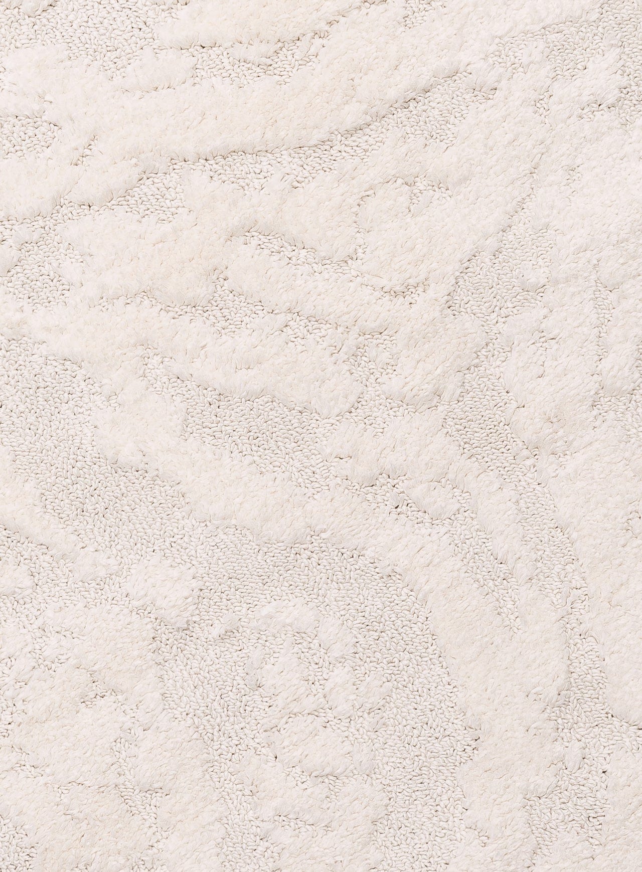 Aurora Ivory Cream Abstract Textured Round Rug