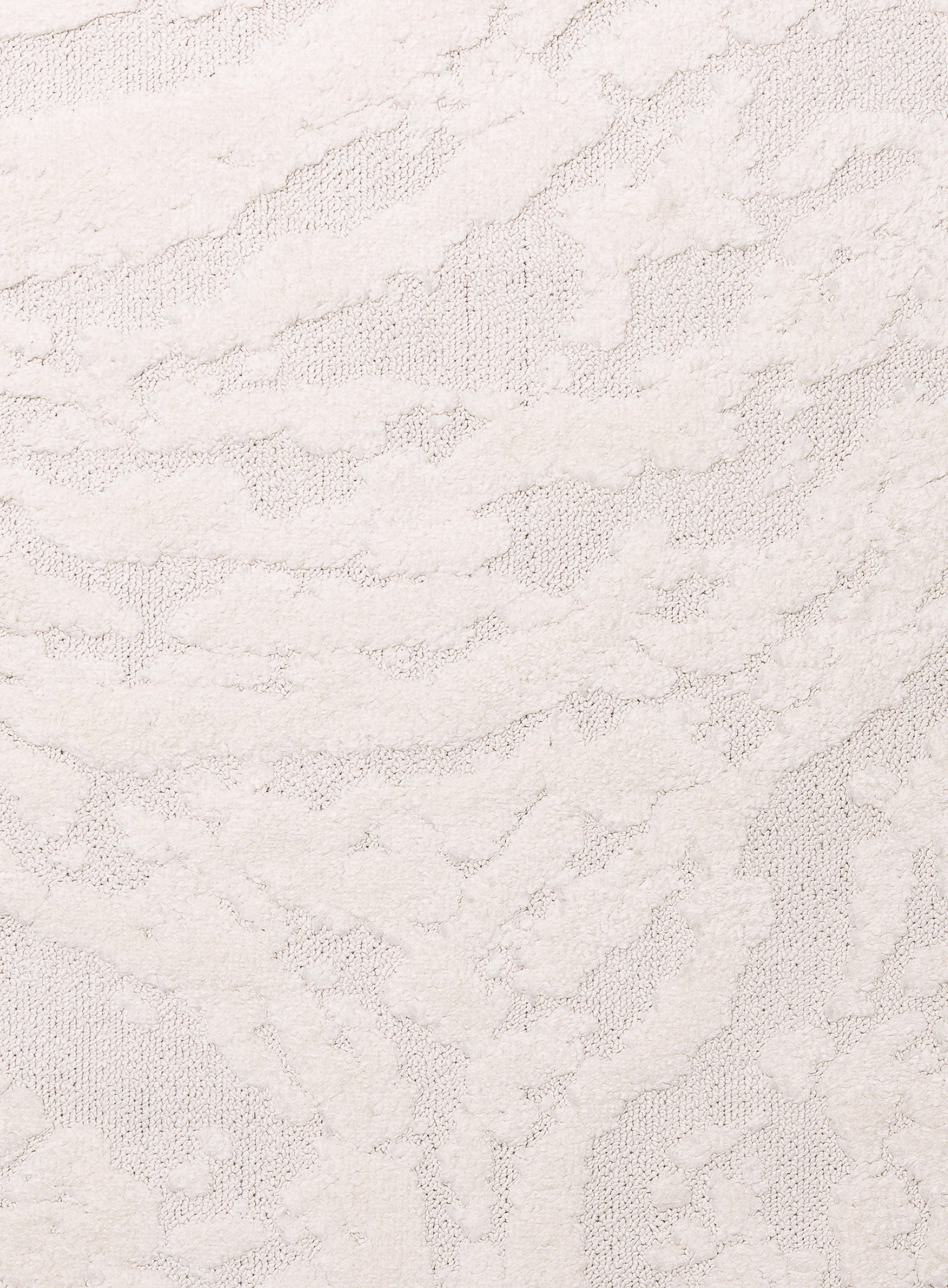 Aurora Ivory Cream Abstract Textured Rug