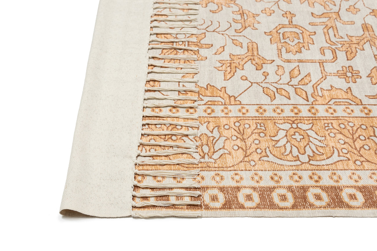 Beverly Yellow and Orange Boho Picnic Rug