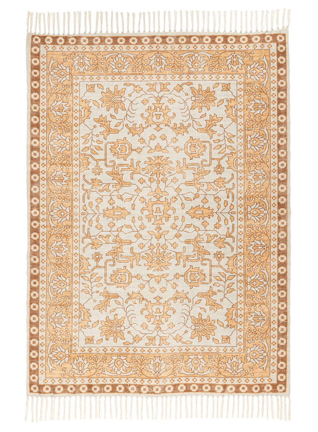 Beverly Yellow and Orange Boho Picnic Rug