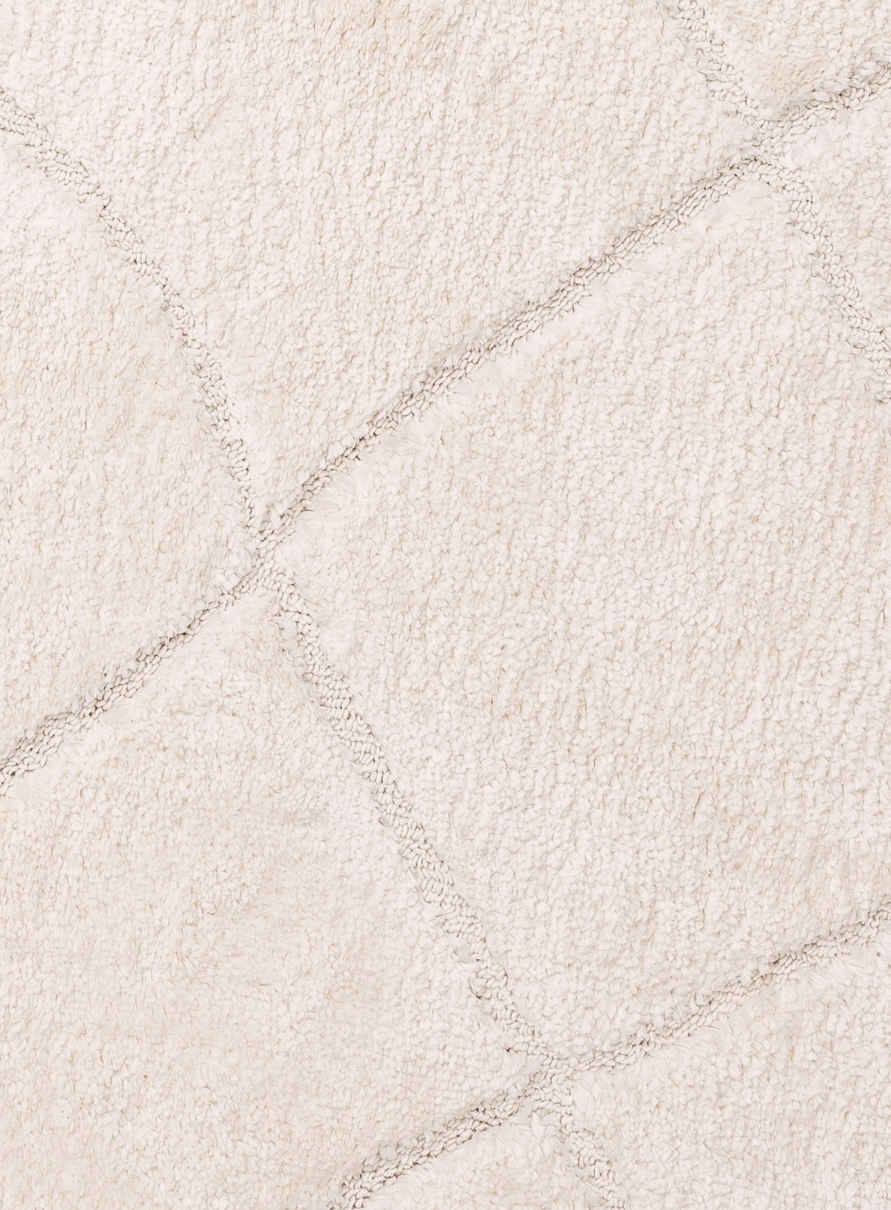 Calypso Ivory Cream Textured Tribal Round Rug