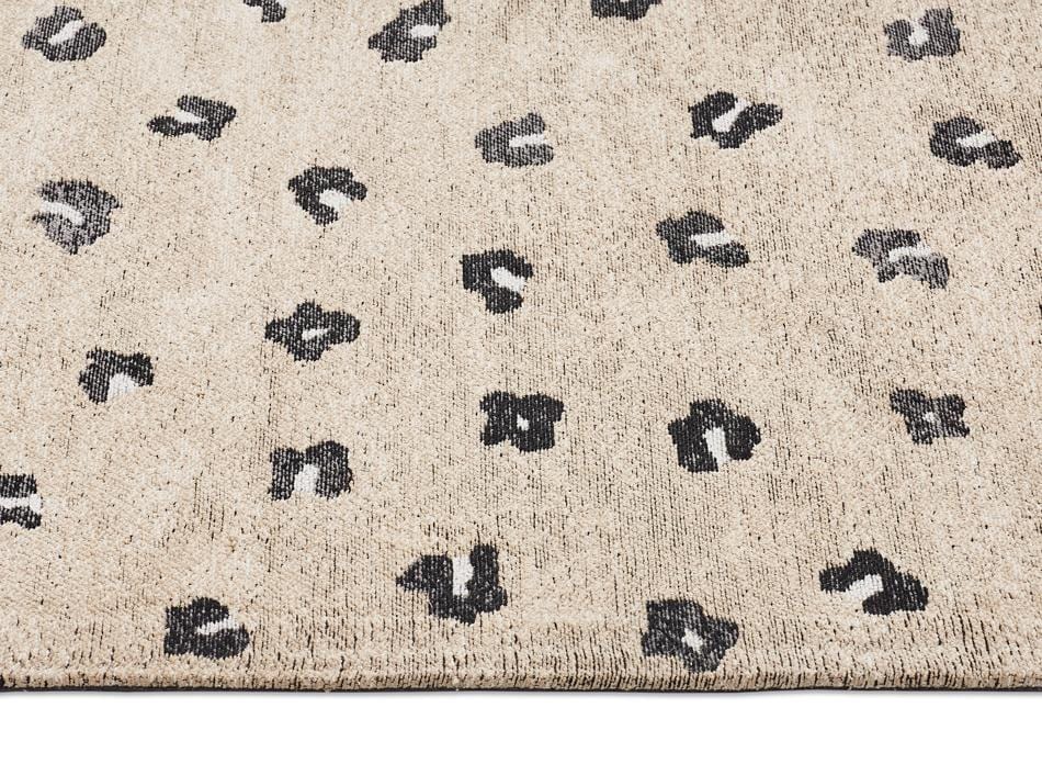 Candice Beige Leopard Pattern Runner Rug