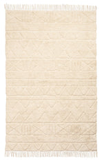 Coco Ivory Tribal Textured Washable Shag Rug