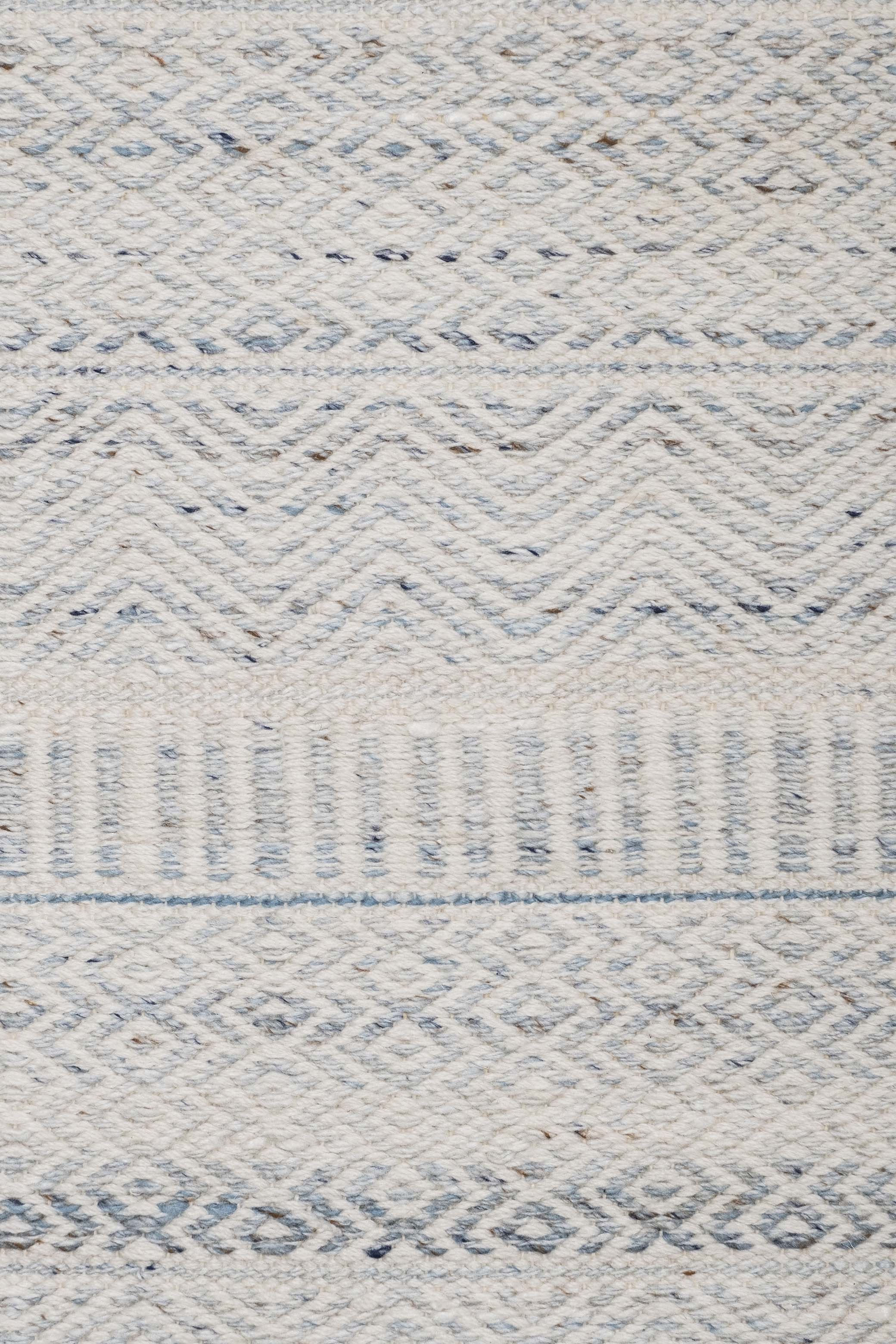 Daisy Cream and Blue Indoor Outdoor PET Rug