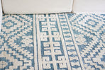Daphne Blue Tribal Textured Rug