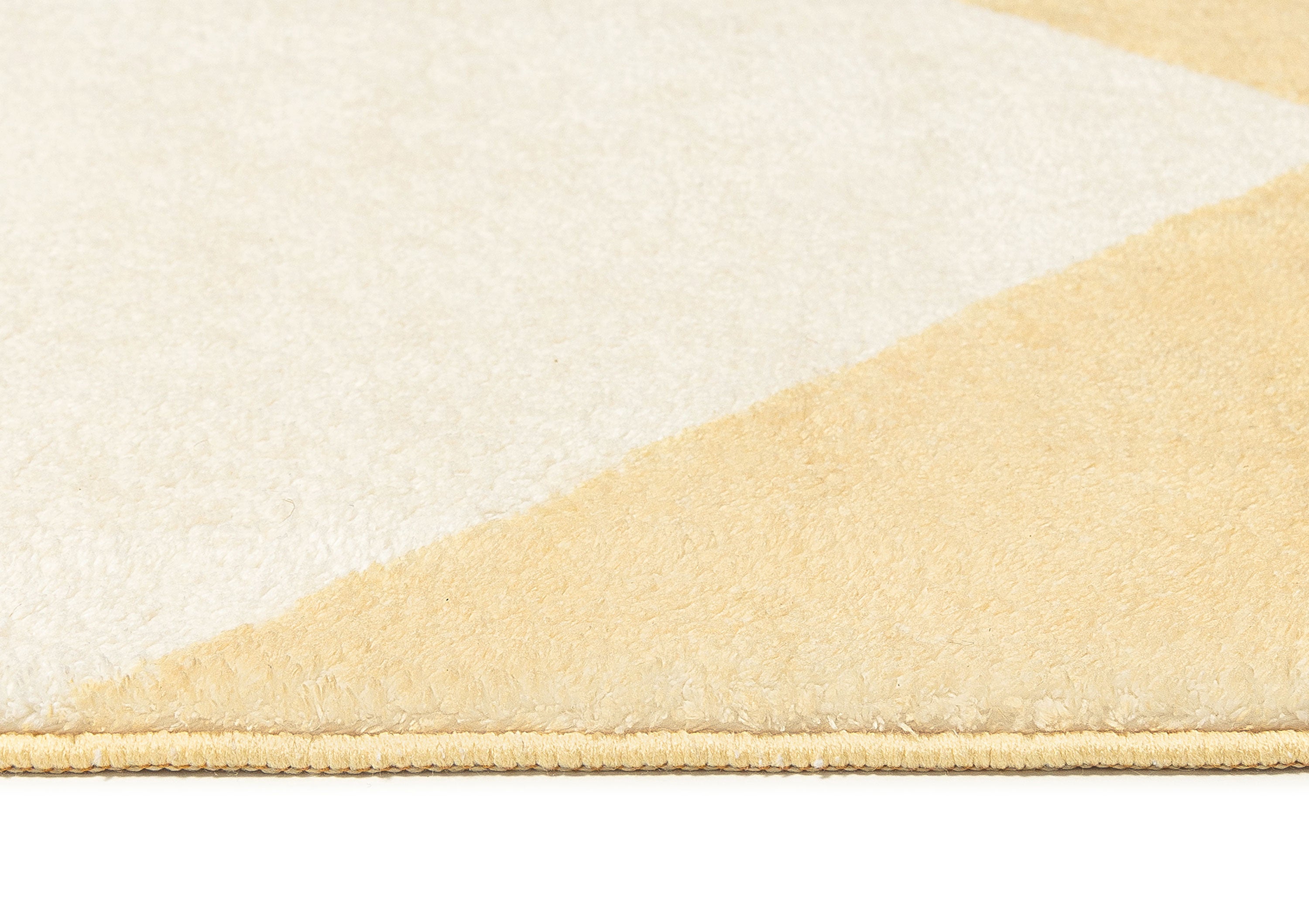 Ellis Yellow Cream Checkered Washable Rug