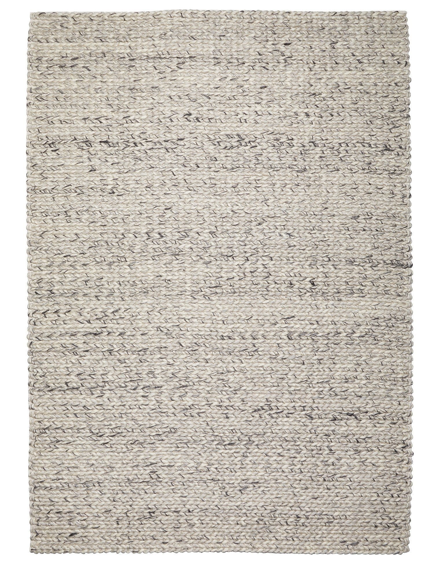 Farrah Marble Grey Braided Wool Rug