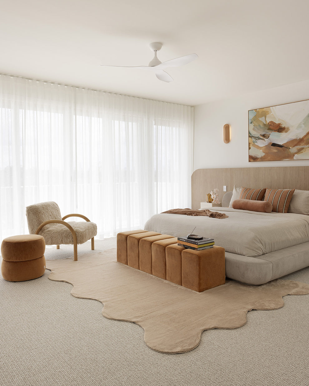 Gerri Brown Scallop Washable Rug