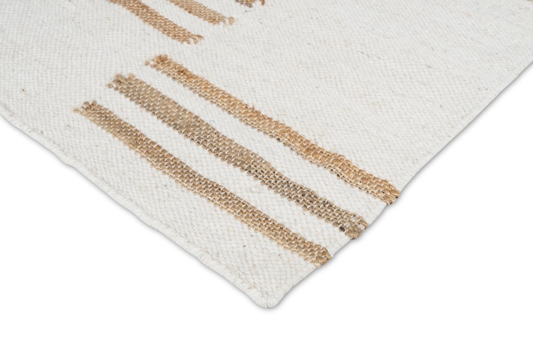 Hendrix Asymmetrical Striped Jute Wool Rug