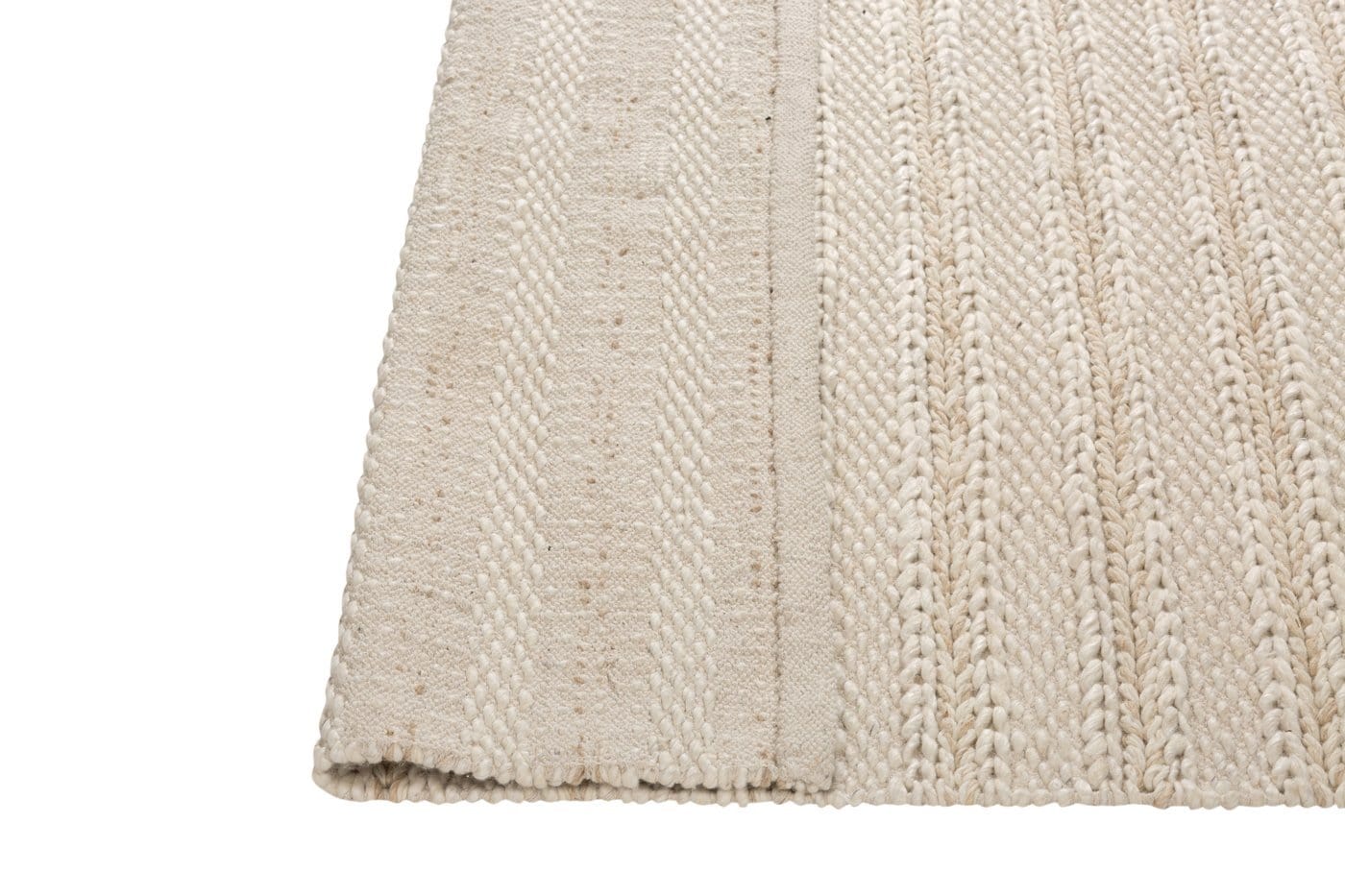 Isabella Marbled Ivory and Beige Braided Rug