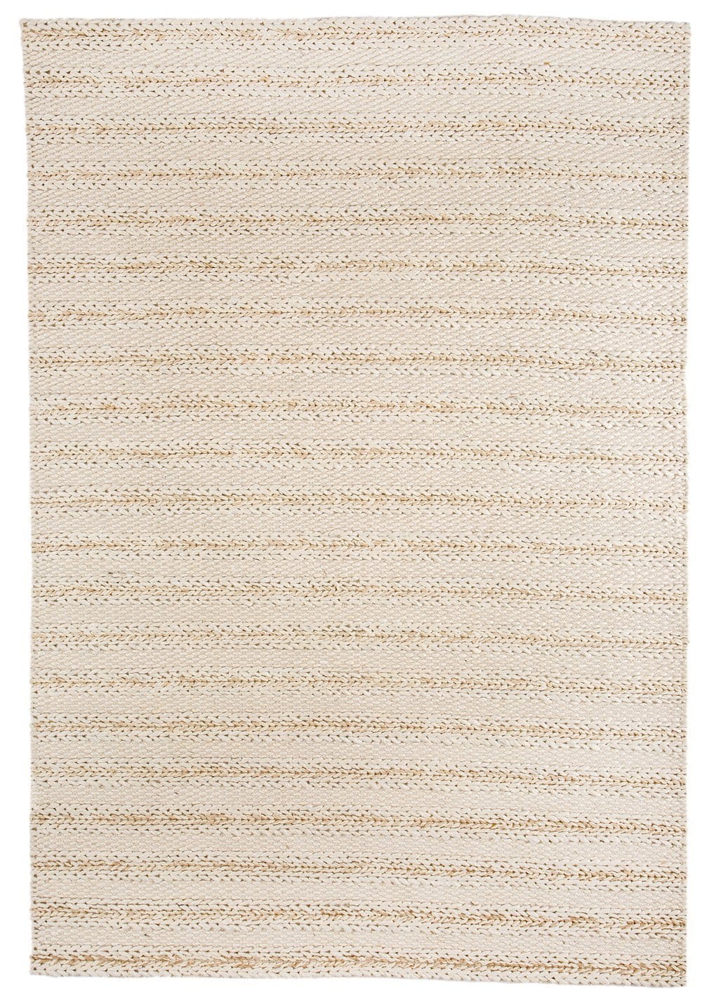 Isabella Marbled Ivory and Beige Braided Rug
