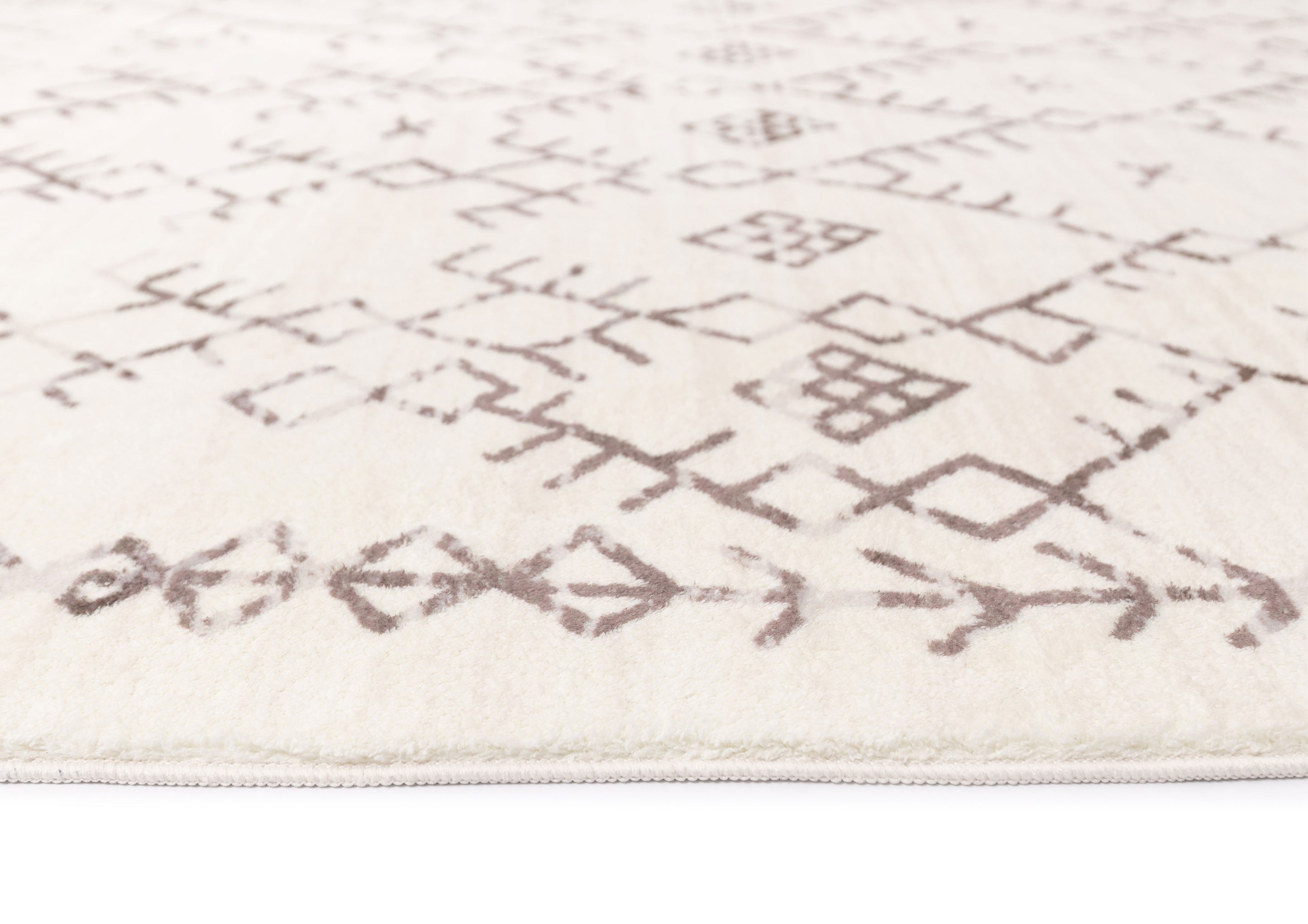 Karmina Brown and Cream Abstract Tribal Washable Rug – Miss Amara (AU)
