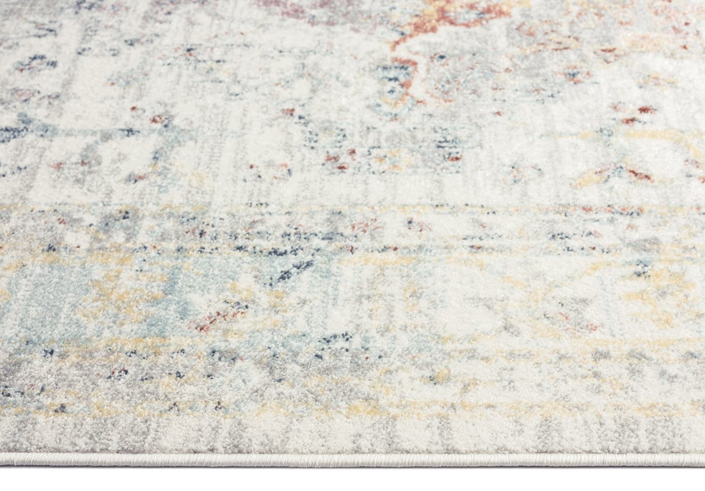 Lara Orange and Purple Multi-Colour Distressed Rug *NO RETURNS UNLESS