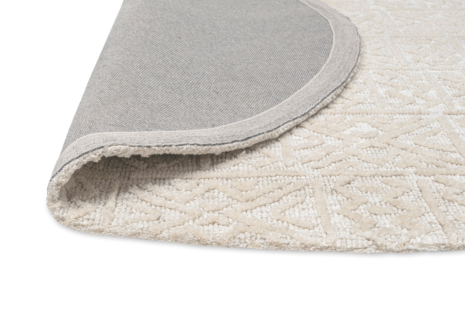 Neewa Beige and Ivory Tribal Transitional Round Rug – Miss Amara (AU)