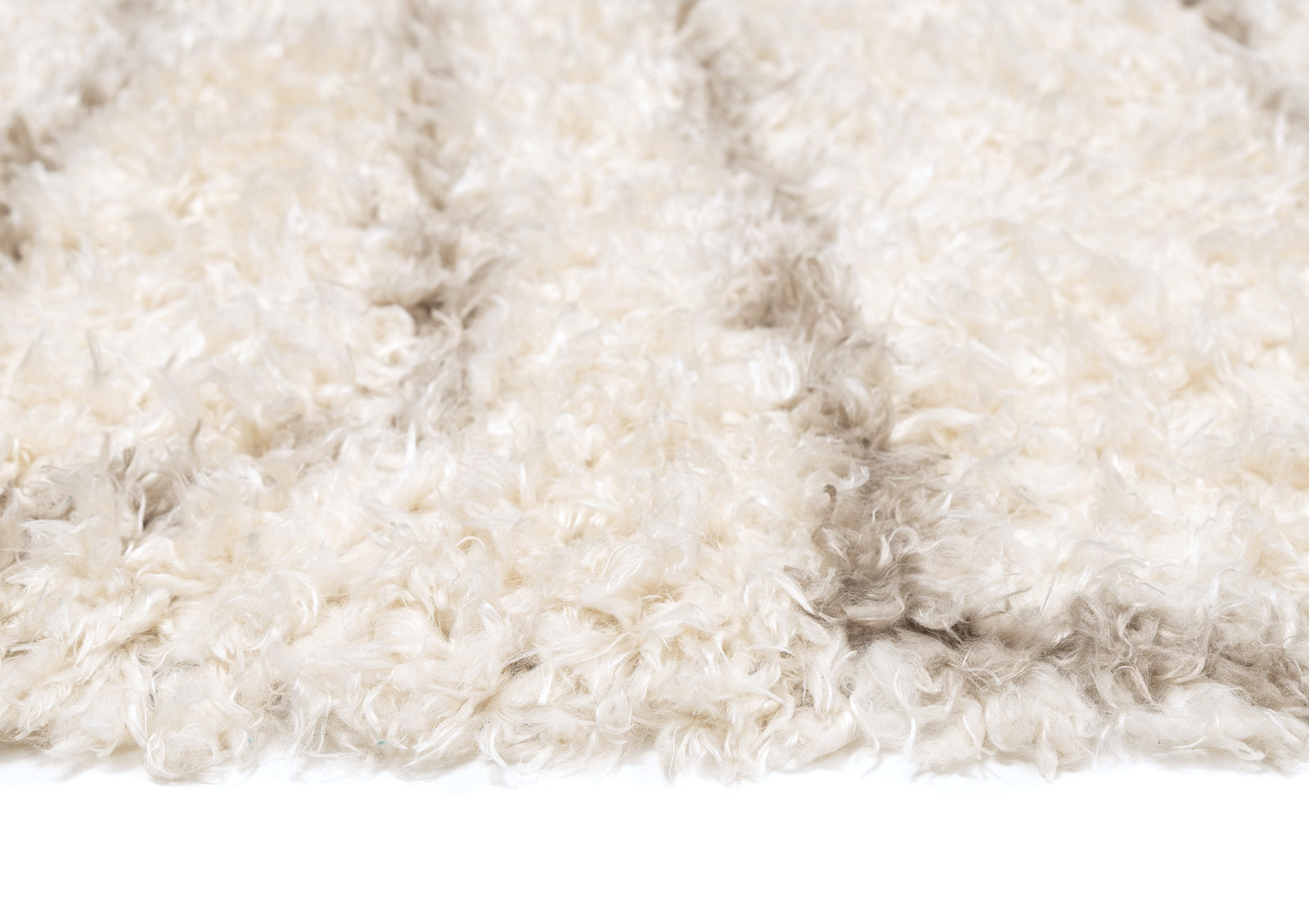 Neriza Cream & Beige Tribal Shag Rug