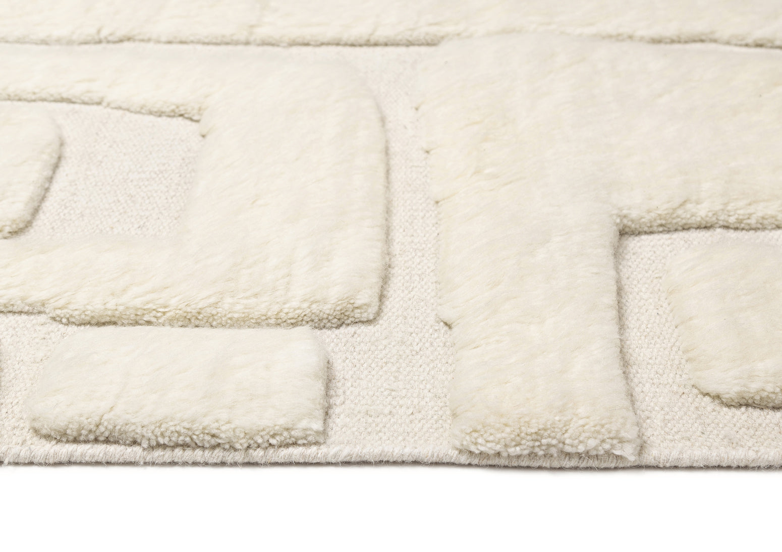 Rolini Ivory Abstract Textured Wool Rug – Miss Amara (AU)