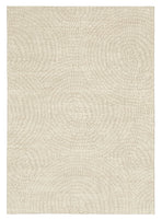 Sunita Grey Cream Circle Dot Pattern Washable Rug