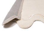 Tippy Cream Scalloped Handmade Wool Rug