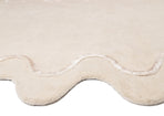 Tippy Cream Scalloped Handmade Wool Rug