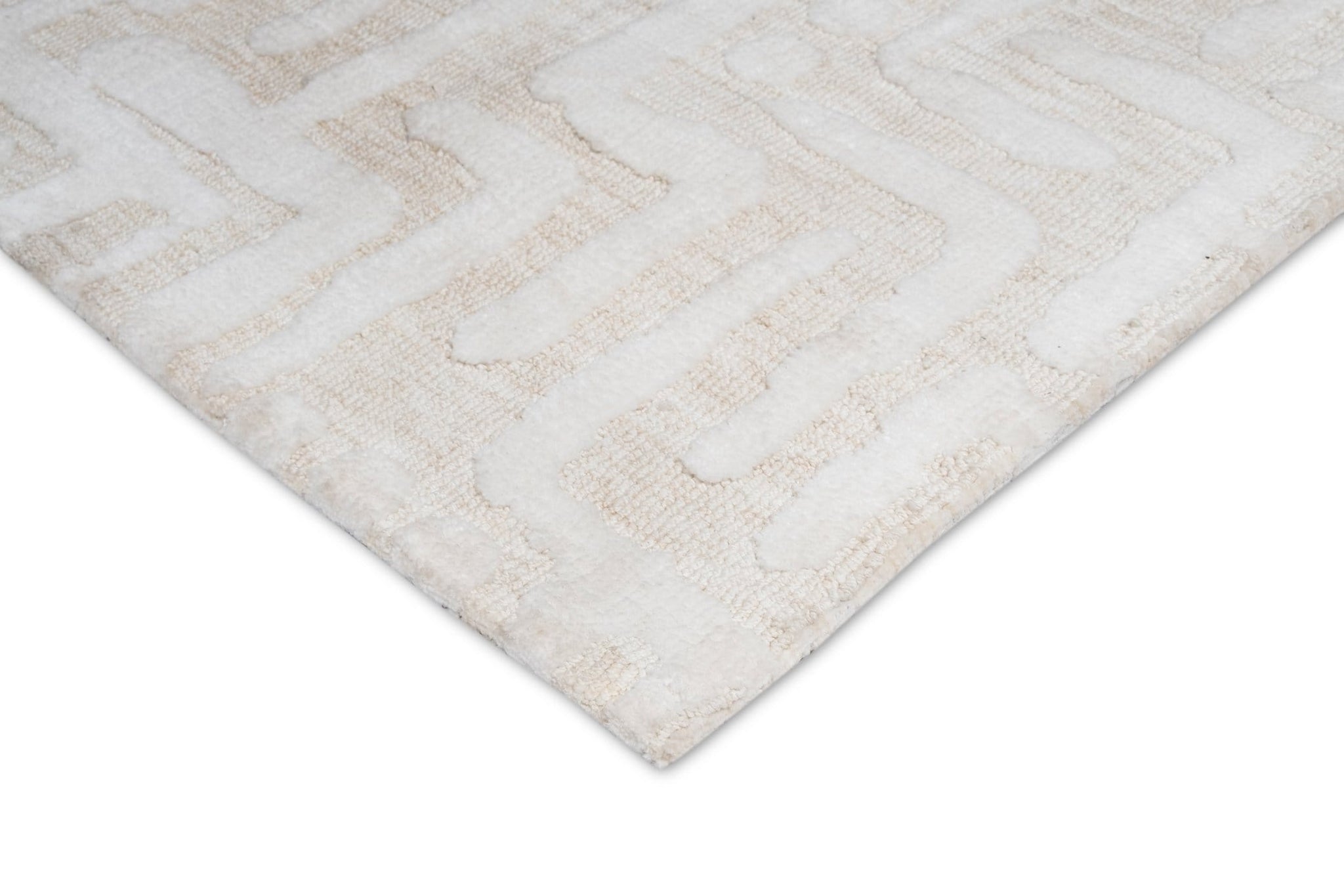 Trissa Beige and Ivory Abstract Tribal Rug – Miss Amara (AU)